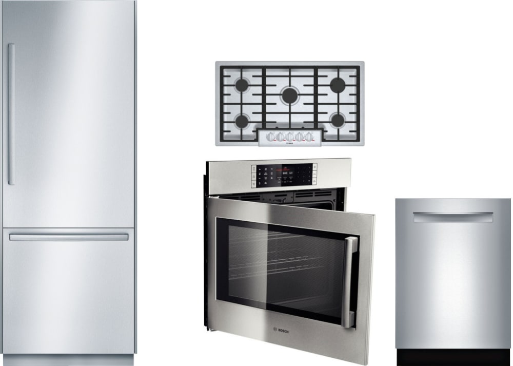 Bosch BORECTWODW87 4 Piece Kitchen Appliances Package with Bottom ...