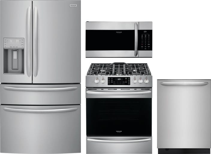 Frigidaire FRRERADWMW10535 4 Piece Kitchen Appliances Package with ...