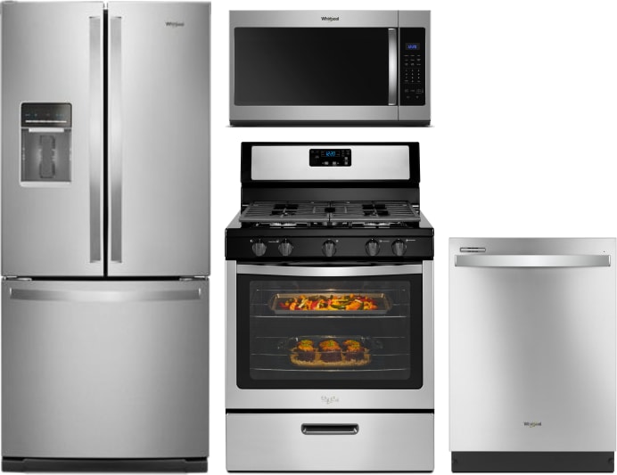 Whirlpool WPRERADWMW9240 4 Piece Kitchen Appliances Package with French ...