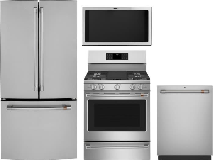 Cafe CAFRERADWRH1032 4 Piece Kitchen Appliances Package with French ...
