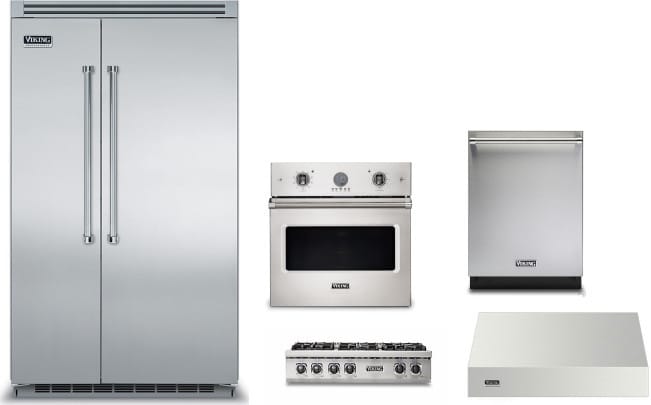 Viking VIRECTWODWRH209 4 Piece Kitchen Appliances Package with ...