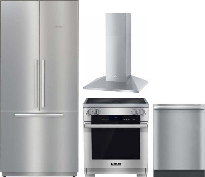 Miele MIRERADWRH1539 4 Piece Kitchen Appliances Package with French ...