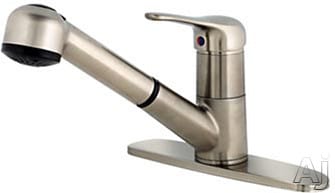 Hamat 64861ST Elleyce Single Lever Pull-Out Kitchen Faucet: Stainless Steel