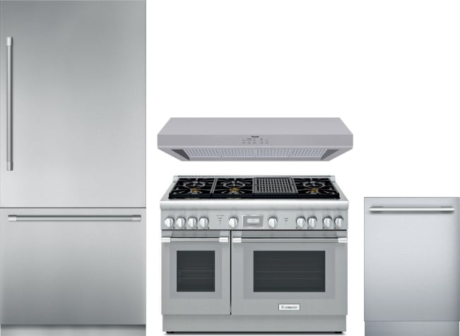 Thermador THERERADWMW465 4 Piece Kitchen Appliances Package with Bottom ...