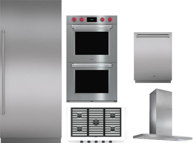 Wolf WOSZRECTWORH105 4 Piece Kitchen Appliances Package with Dishwasher ...
