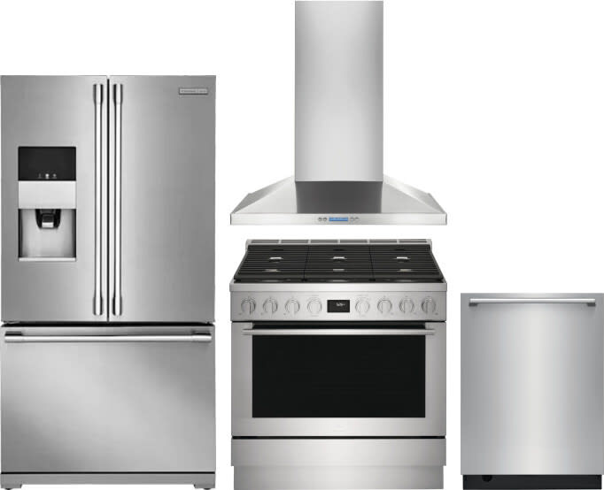 Electrolux ELRERADWRH235 4 Piece Kitchen Appliances Package with French ...