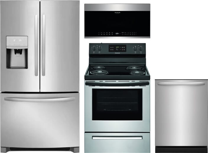 Frigidaire FRRERADWMW3947 4 Piece Kitchen Appliances Package with ...