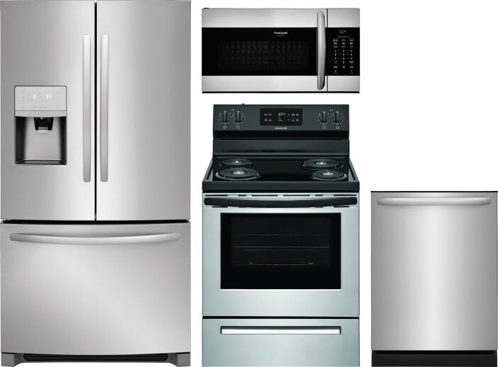 Frigidaire FRRERADWMW3956 4 Piece Kitchen Appliances Package with ...