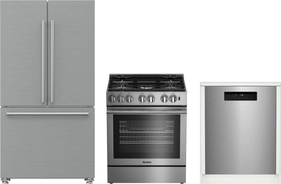 Blomberg BLRERADW303 3 Piece Kitchen Appliances Package with French ...
