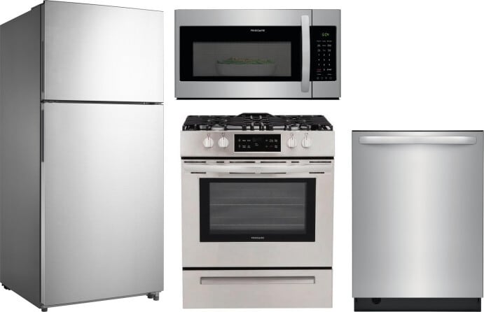 Frigidaire FRRERADWMW4094 4 Piece Kitchen Appliances Package with Top ...