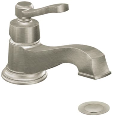 Moen CA6202BN Single Lever Lavatory Faucet with 5-5/16 Inch Reach, 3-3/ ...