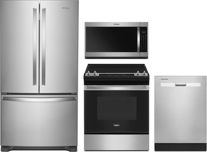 Whirlpool WPRERADWMW5150 4 Piece Kitchen Appliances Package with French ...