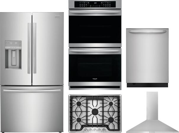 Frigidaire FGRECTWODWRH920 5 Piece Kitchen Appliances Package with ...