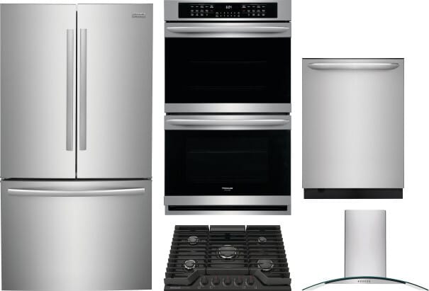 Frigidaire FGRERADWMW1105 5 Piece Kitchen Appliances Package with ...