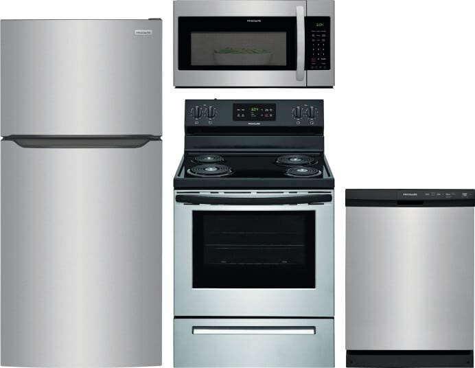 Frigidaire FRRERADWMW4142 4 Piece Kitchen Appliances Package with Top ...
