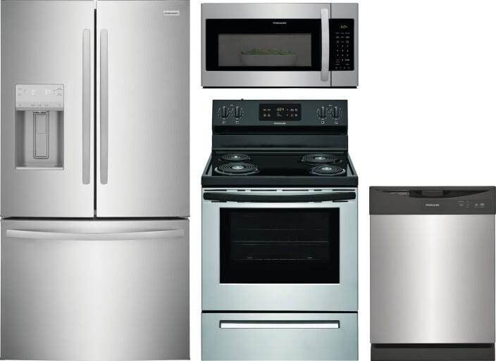 Frigidaire FRRERADWMW4148 4 Piece Kitchen Appliances Package with ...