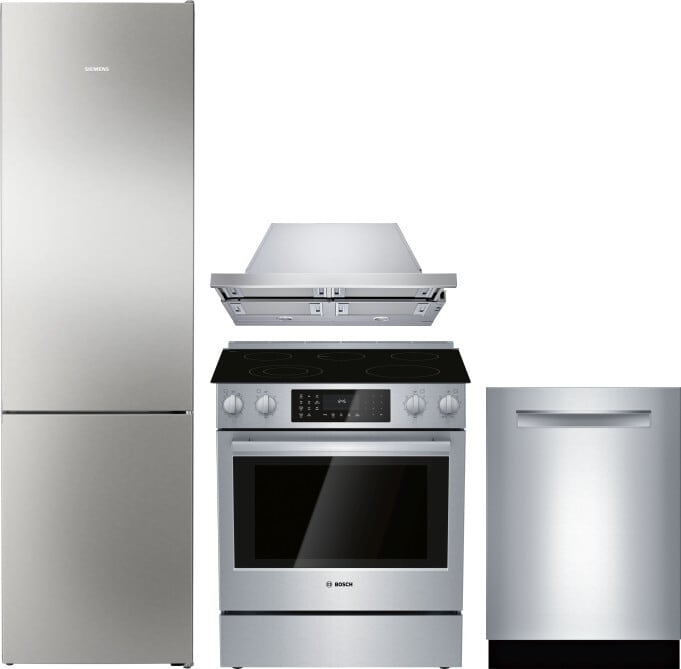 Bosch BORERADWRH640 4 Piece Kitchen Appliances Package with Bottom ...