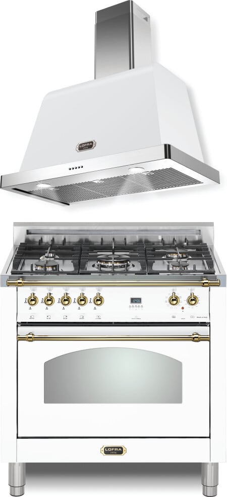 LOFRA LORARH111 2 Piece Kitchen Appliances Package with Dual Fuel Range ...