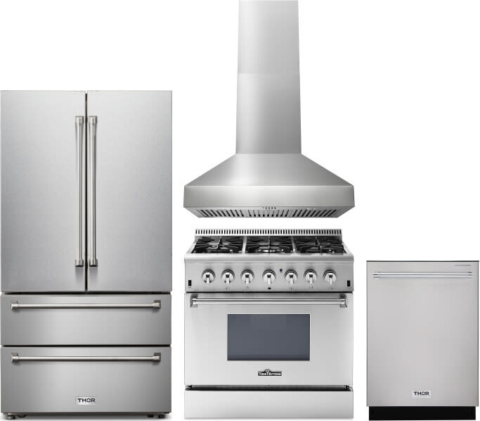 Thor Kitchen THORERADWRH131 4 Piece Kitchen Appliances Package with ...