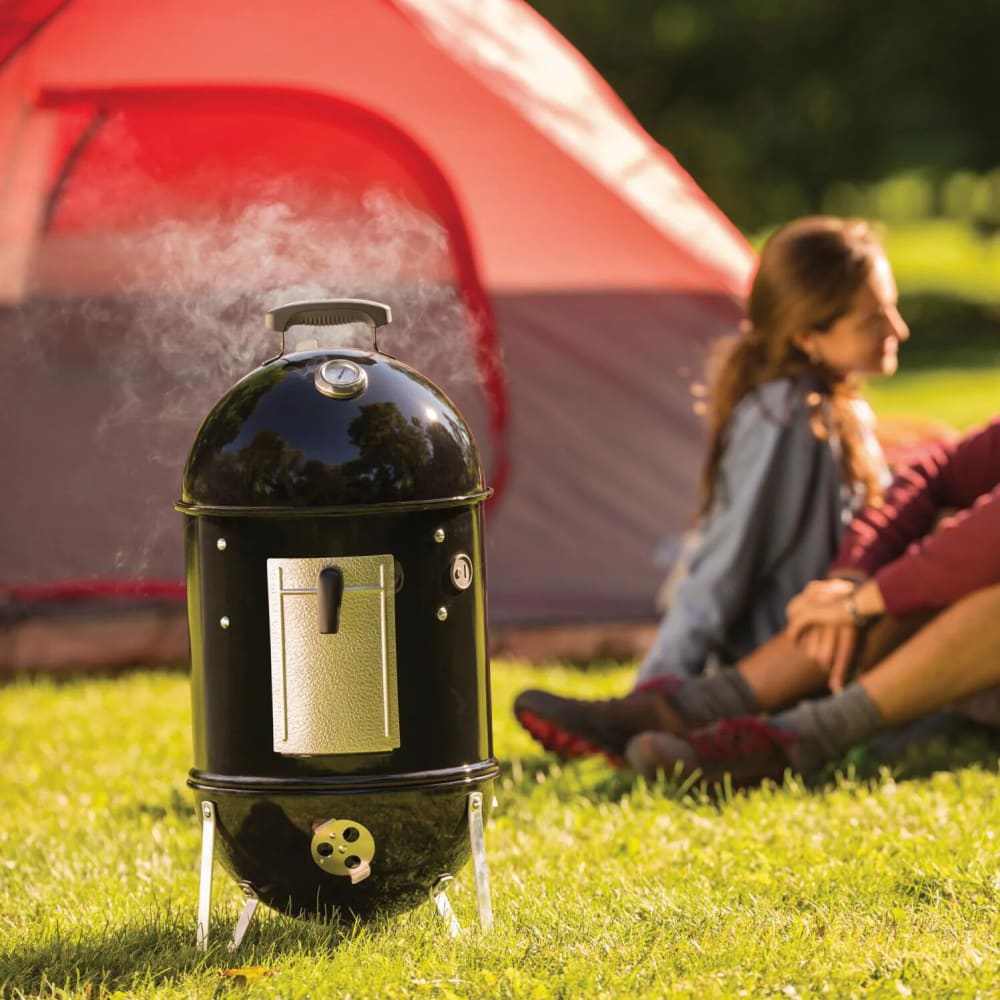 Weber 711001 Smokey Mountain Cooker Smoker with 286 sq. in. Cooking ...