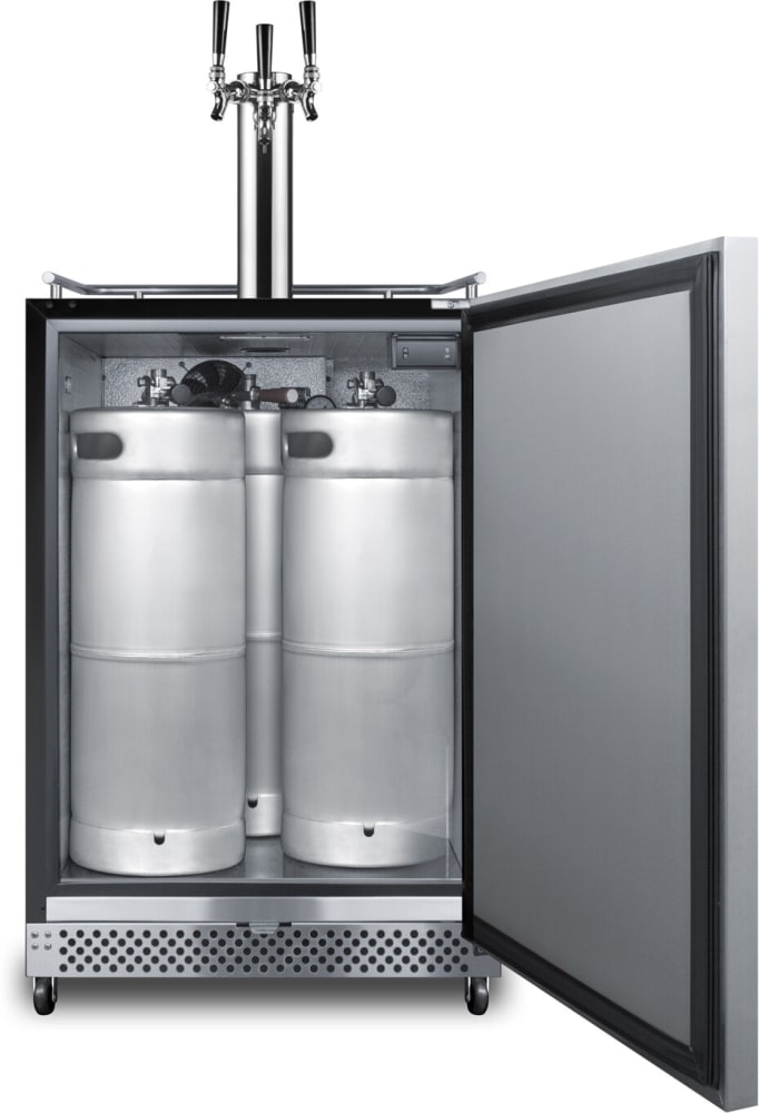 Summit SBC696OSTRIPLE 24 Inch Built-In Outdoor Kegerator with 6.04 Cu ...
