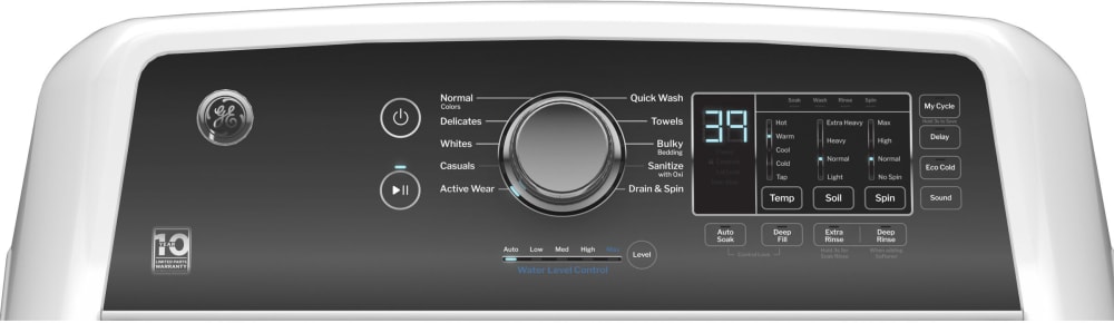 GE GTW585BSVWS 27 Inch Top Load Washer with 4.5 cu. ft. Capacity, Water ...