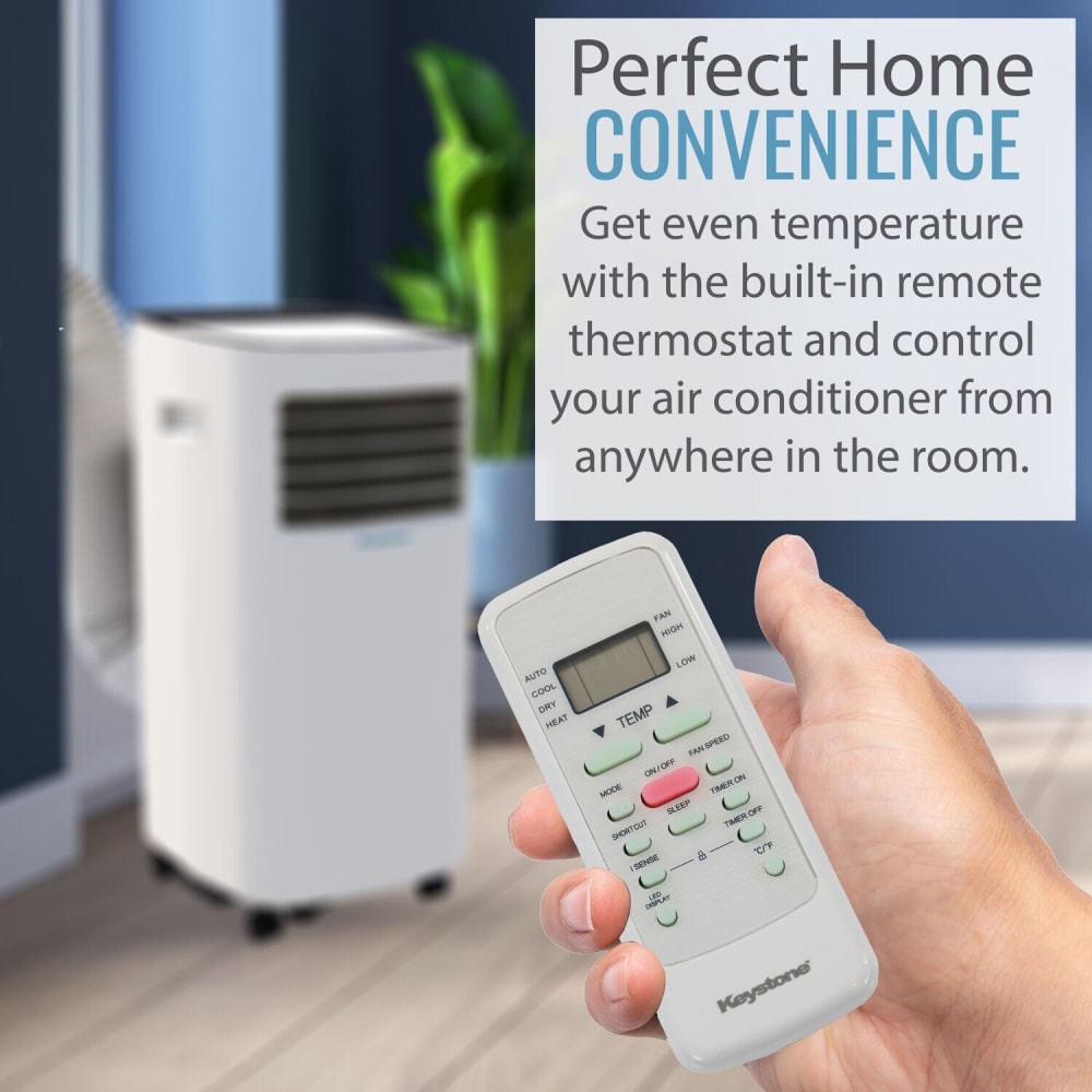 KeyStone KSTAP07PHA 7,000 BTU Portable Air Conditioner with I Sense ...