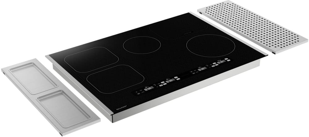 Sharp SCH3043GB 30 Inch Induction Cooktop with 4 Cooking Zones, Bridge ...