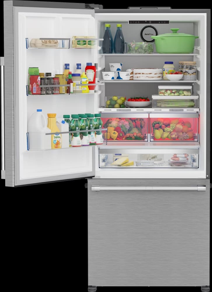 Beko BFBD30216SSL 30 Inch Counter-Depth Bottom Mount Smart Refrigerator ...