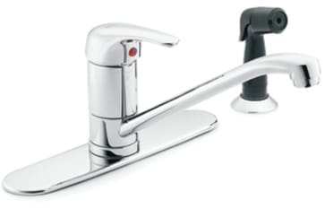 Moen 8707 Single Lever Cast Spout Kitchen Faucet with 9 Inch Reach, 6-1 ...