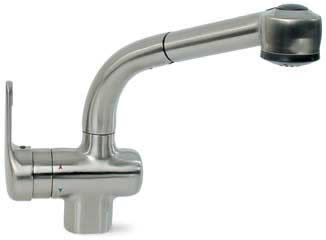 Hamat 32810PC Single Lever Pull-Out Kitchen Faucet with 9 Inch Faucet ...
