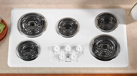 Magic Chef CEC1536AAW 36 Inch Electric Cooktop with 5 Coil Burners ...