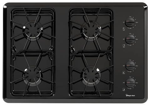 Magic Chef CGC2430ADB 30 Inch Gas Cooktop with 4 Tru-Seal Sealed ...