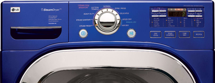 LG DLEX2801L 27 Inch Electric Dryer with 7.4 cu. ft Capacity, 9 Drying ...