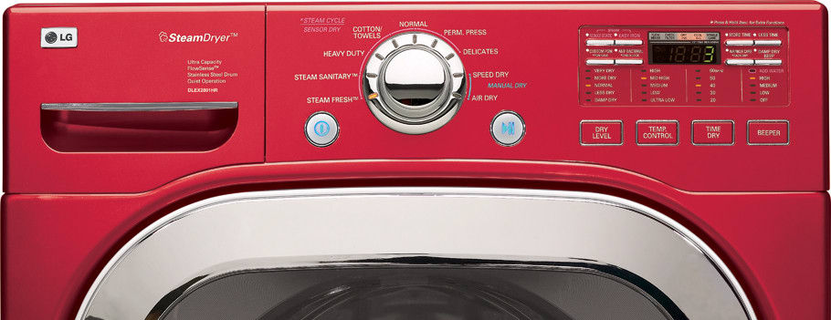 LG DLEX2801R 27 Inch Electric Dryer with 7.4 cu. ft Capacity, 9 Drying ...