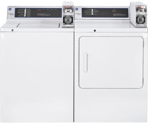 GE DCCB330EJWC 27 Inch Coin Operated Commercial Electric Dryer with 7.0 ...