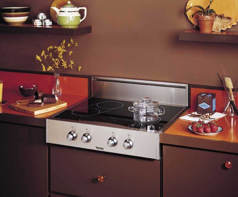 Viking DERT3014BSB 30 Inch Pro-Style Electric Rangetop with 4 QuickCook ...