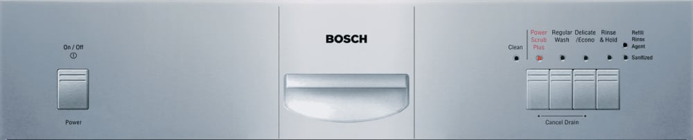Bosch SHE43C05UC Full Console Dishwasher with 4 Wash Cycles, Platinum ...