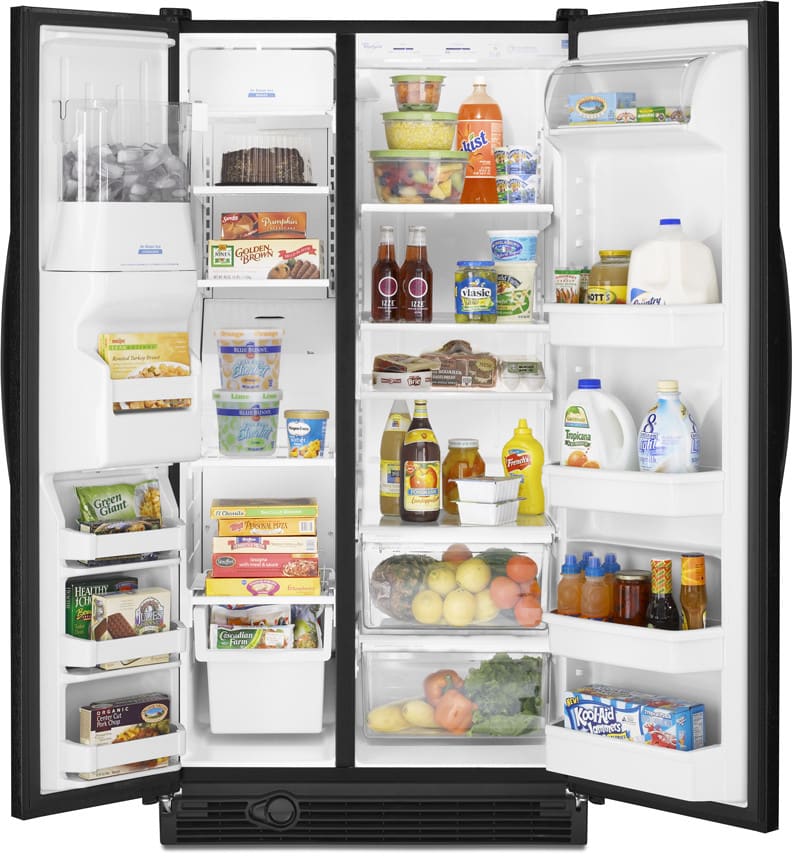 Whirlpool ED5HHAXVB 25.3 cu. ft. Side by Side Refrigerator with 3 ...