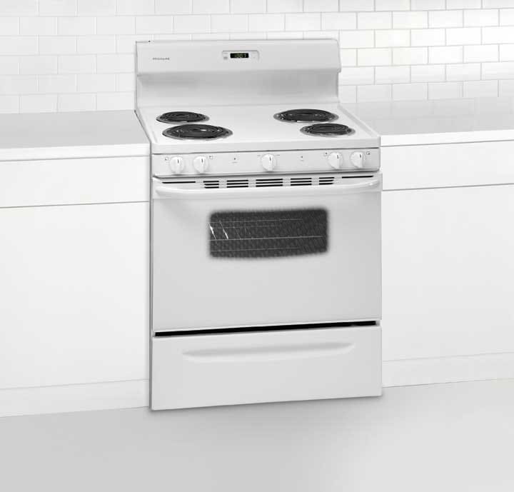 Frigidaire FFEF3010LW 30 Inch Freestanding Electric Range with 4 Coil ...