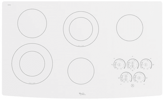 Whirlpool GJC3655RP 36 Inch Smoothtop Electric Cooktop with 5 Radiant ...