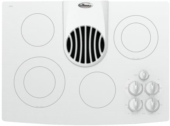 Whirlpool GJD3044RP 30 Inch Smoothtop Electric Cooktop with 350 CFM ...