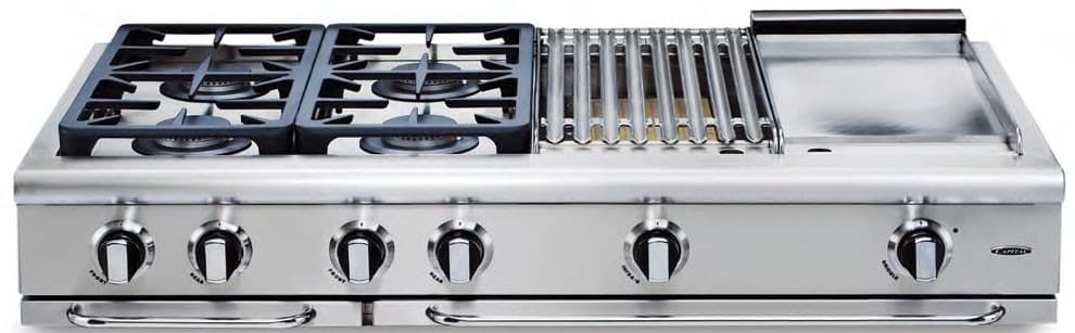 Capital GRT606BGN 60 Inch Pro-Style Gas Rangetop with 6 Power-Flo ...