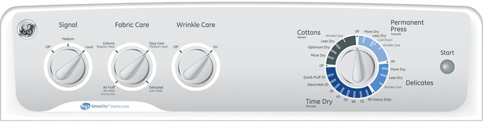 GE GTDP490EDWS 27 Inch 7.0 cu. ft. Electric Dryer with 13 Dry Cycles, 4 ...
