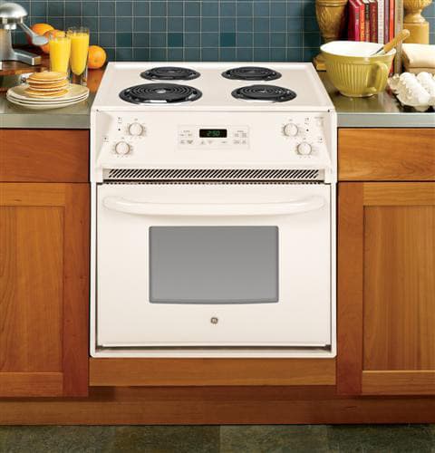GE JM250DFCC 27 Inch Drop-in Electric Range with 4 Coil Elements, 3.0 ...