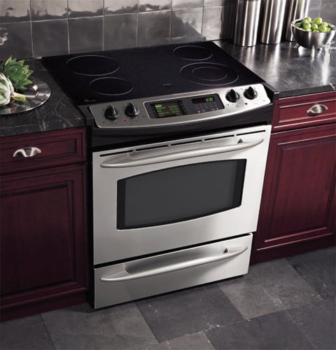GE JS998SHSS 30 Inch Slide-In Electric Range with Trivection Technology ...
