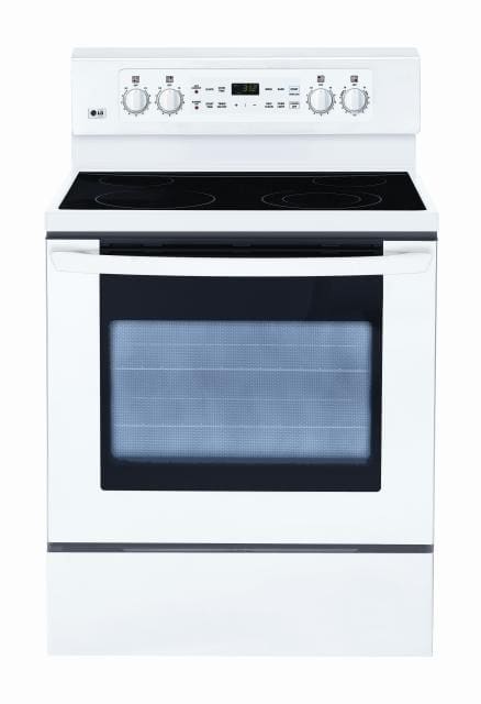 LG LRE3091SW 30 Inch Freestanding Electric Range with 4 Radiant ...