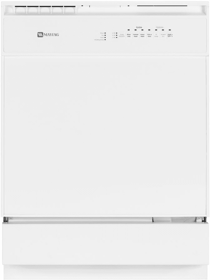 Maytag MDB4601AWE Full Console Dishwasher with 4 Wash Cycles and Deluxe ...