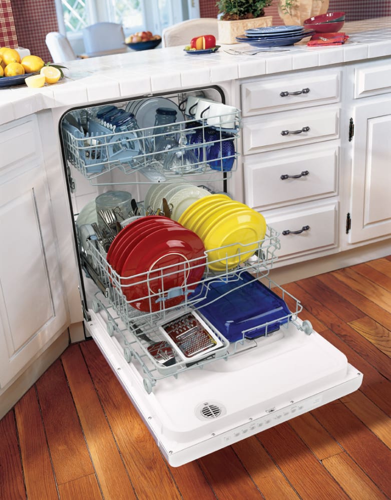Maytag MDB9601AWW Full Console Dishwasher with 6 Wash Cycles and Three ...