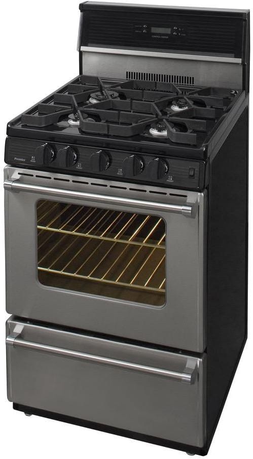 Premier P24S3402P 24 Inch Freestanding Gas Range with 4 Sealed Burners ...